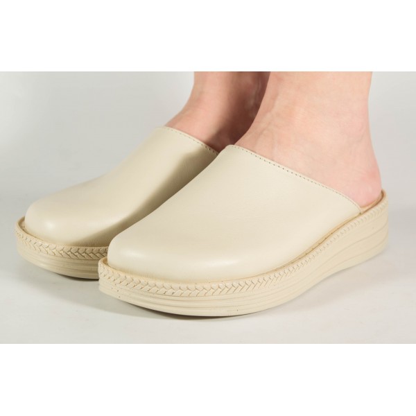 Saboti platforma nude piele naturala (cod SBM4A)